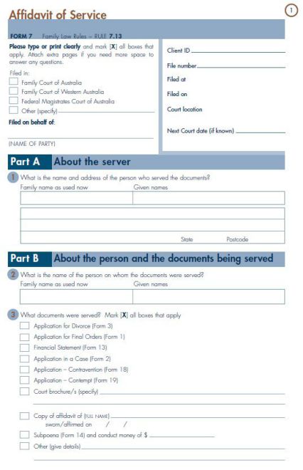 Australian affidavit template – All Down Under